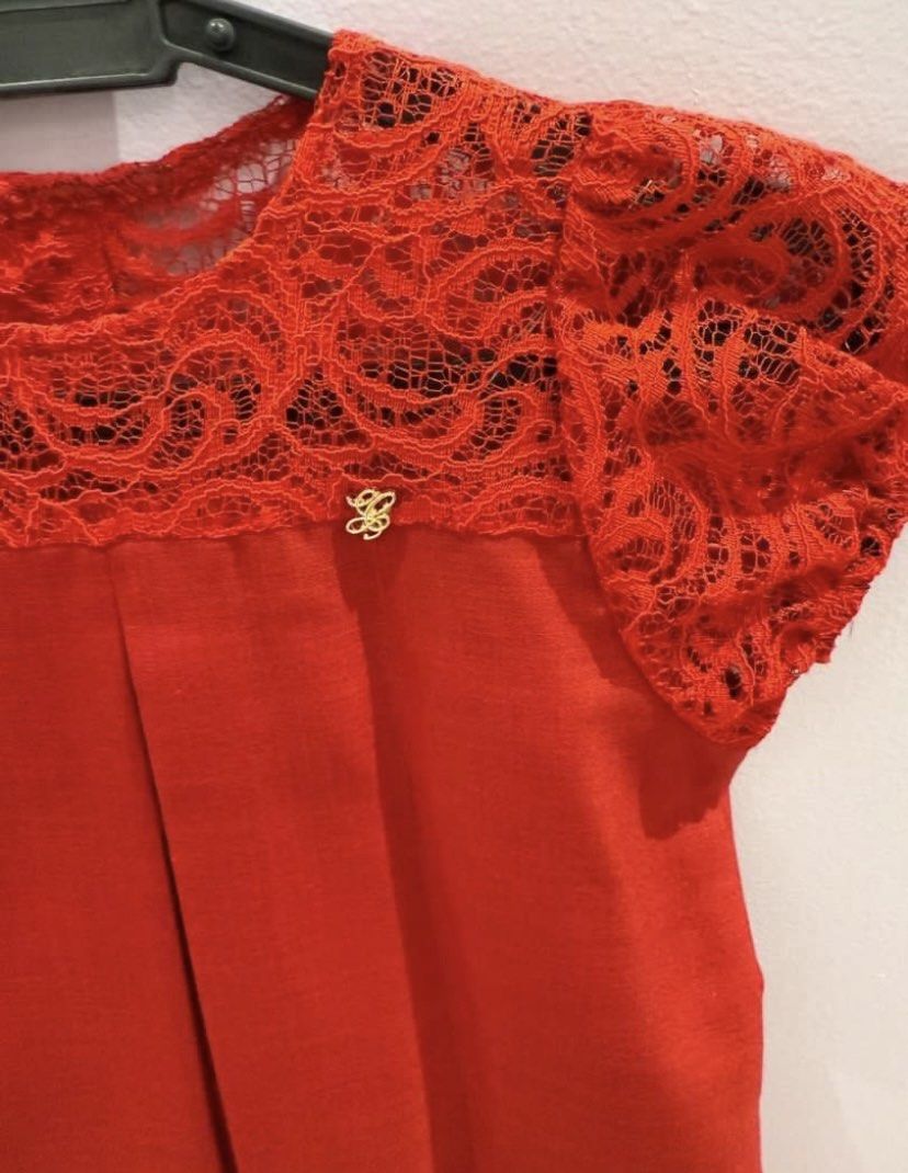 ChinonetKita Chinonet Kita Merah Red Lace Cotton Kurung Kebaya for Girl ...