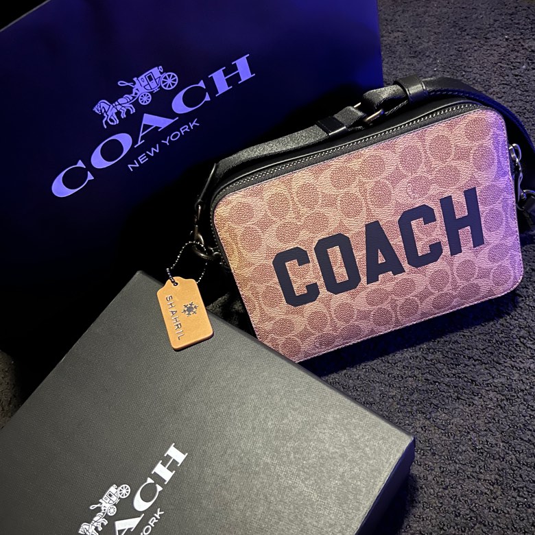 Coach Charter Crossbody Bag 24 In Signature Canvas With Coach Graphic ...