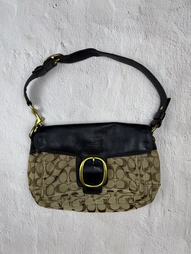 Coach Signature Bleeker Shoulder, Luxury, Bags & Wallets on Carousell
