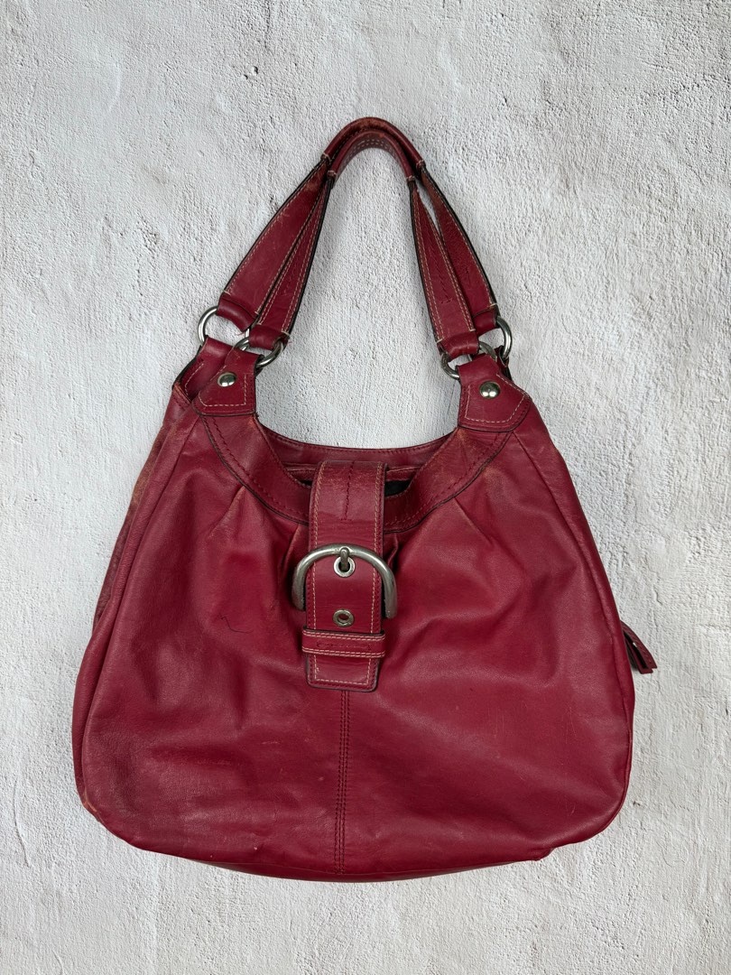 Coach Vintage Soho Red, Luxury, Bags & Wallets on Carousell