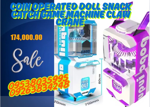Coin Operated Doll Snack Catch Game Machine Claw Crane, Everything Else ...