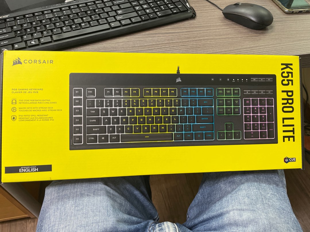 Corsair Keyboard K55 Pro Lite, Computers & Tech, Parts & Accessories, Computer Keyboard on Carousell