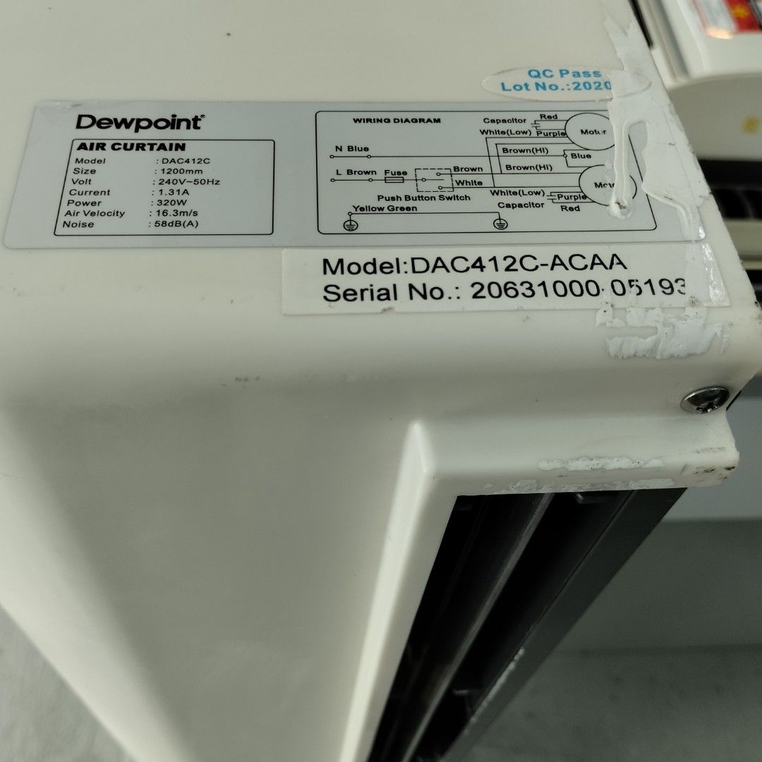 Dewpoint 4Ft Secondhand Air Curtain, TV & Home Appliances, Air ...