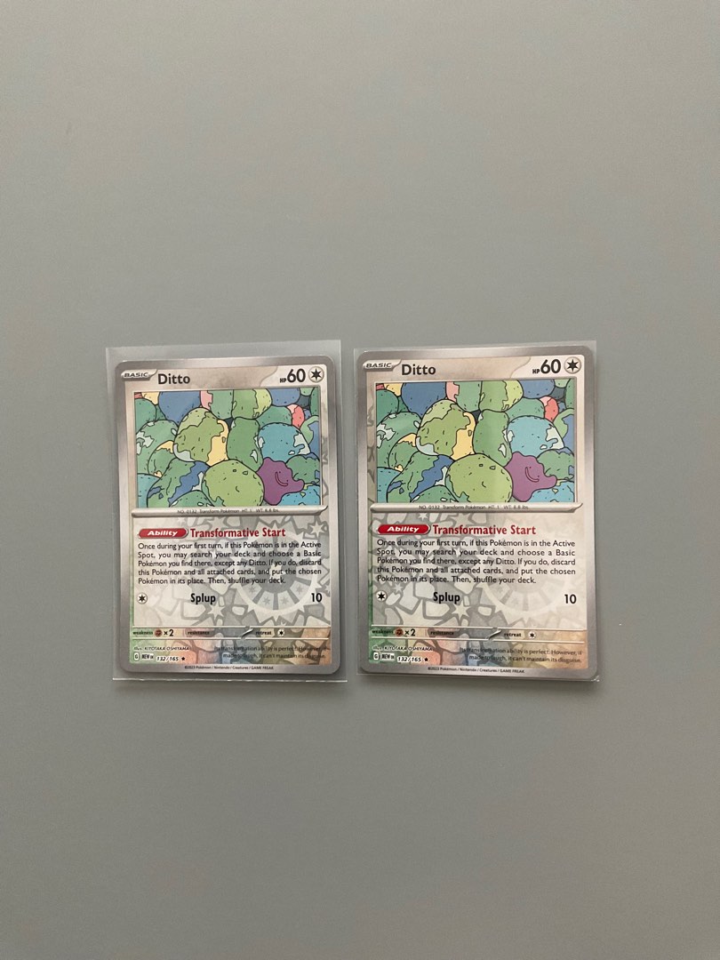 Ditto 151 Reverse Holo Foil Pokemon TCG card, Hobbies & Toys, Toys ...