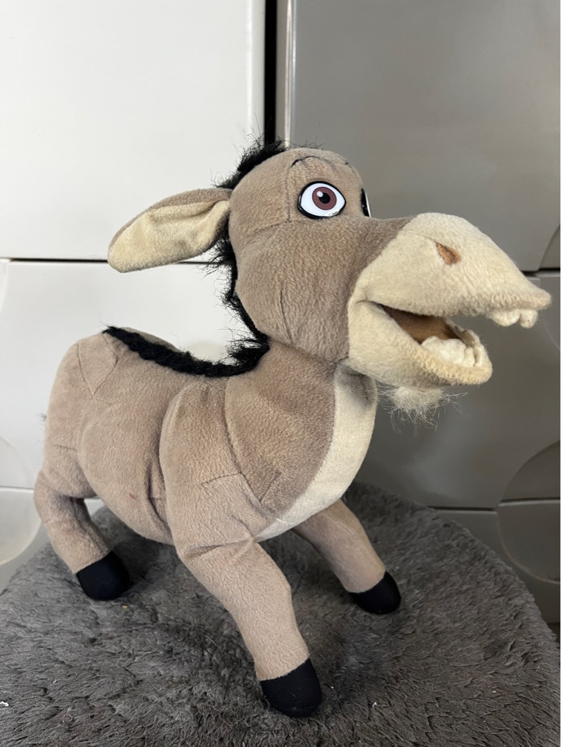 Dreamworks The Sherk Movie Series: Donkey Gray Plush/Stuffed Toy ...
