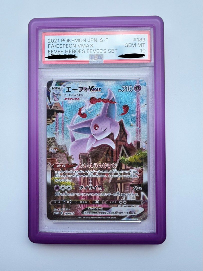 Espeon Vmax Eevee heroes Jap Pokemon Psa slab promo, Hobbies & Toys ...