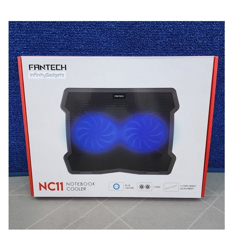 FANTECH NoteBook COOLER NC11 Two Fans Suitable for 9-15.6 inch LAPTOP ...