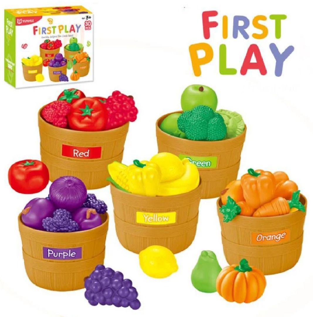 Fruit VEGETABLE Soft Stimulation Barrel Sorting Learning Playhouse ...