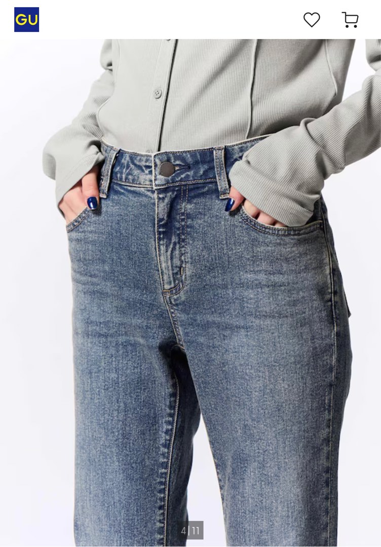 GU Denim Jeans, Women's Fashion, Bottoms, Jeans on Carousell