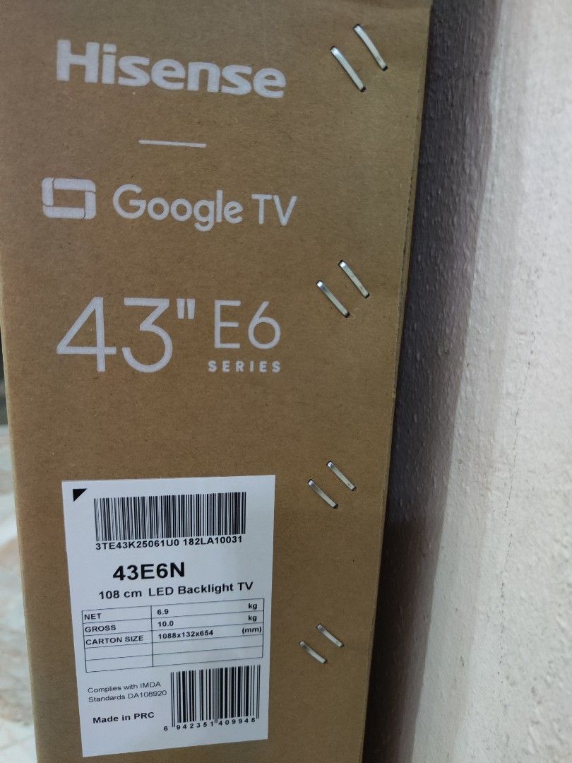 Hisense E6N 43 inch 4K UHD Google TV | Dolby Vision & Audio | DTS ...