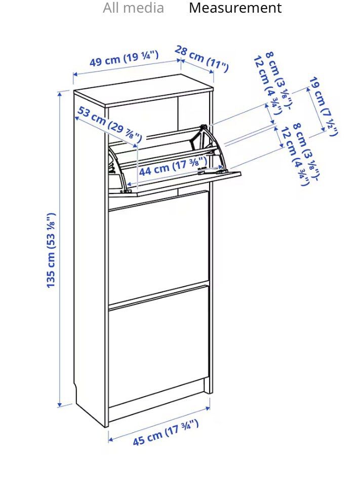IKEA BISSA Shoe Rack, Furniture & Home Living, Furniture, Shelves ...
