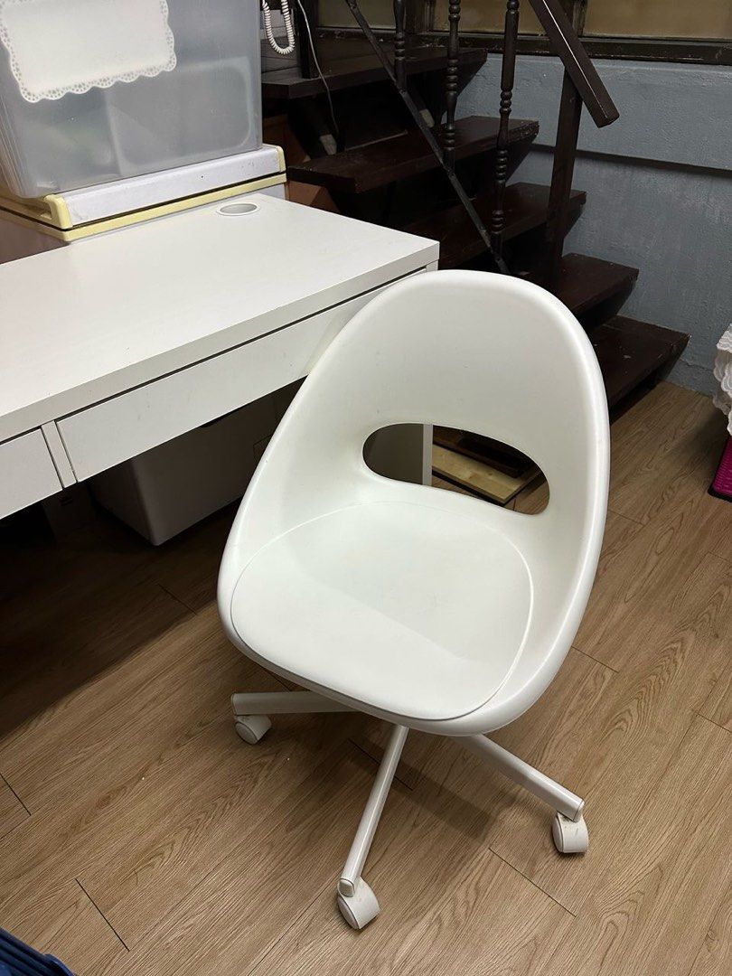 Ikea Loberget Study Chair (White), Furniture & Home Living, Furniture ...