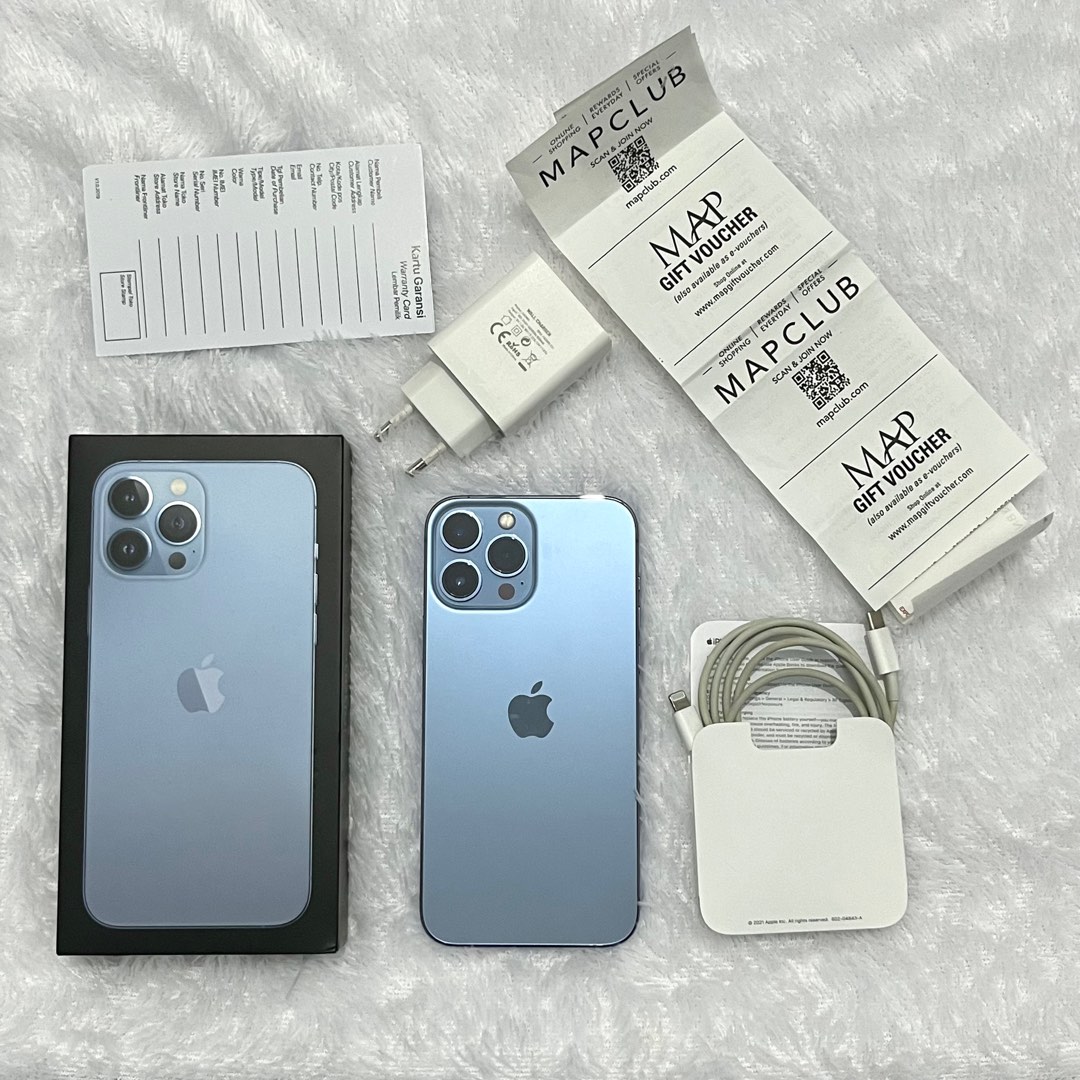 iPhone 13 Pro Max 128 GB Sierra Blue (ex DIGIMAP), Telepon Seluler ...