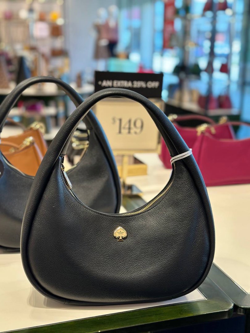 Kate Spade Kayla Crescent Shoulder Bag in Black, Luxury, Bags & Wallets ...