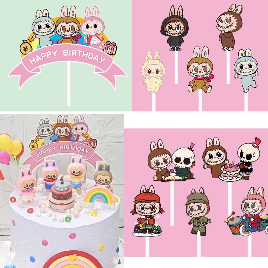 Labubu Cake Topper, Hobbies & Toys, Stationery & Craft, Craft Supplies ...