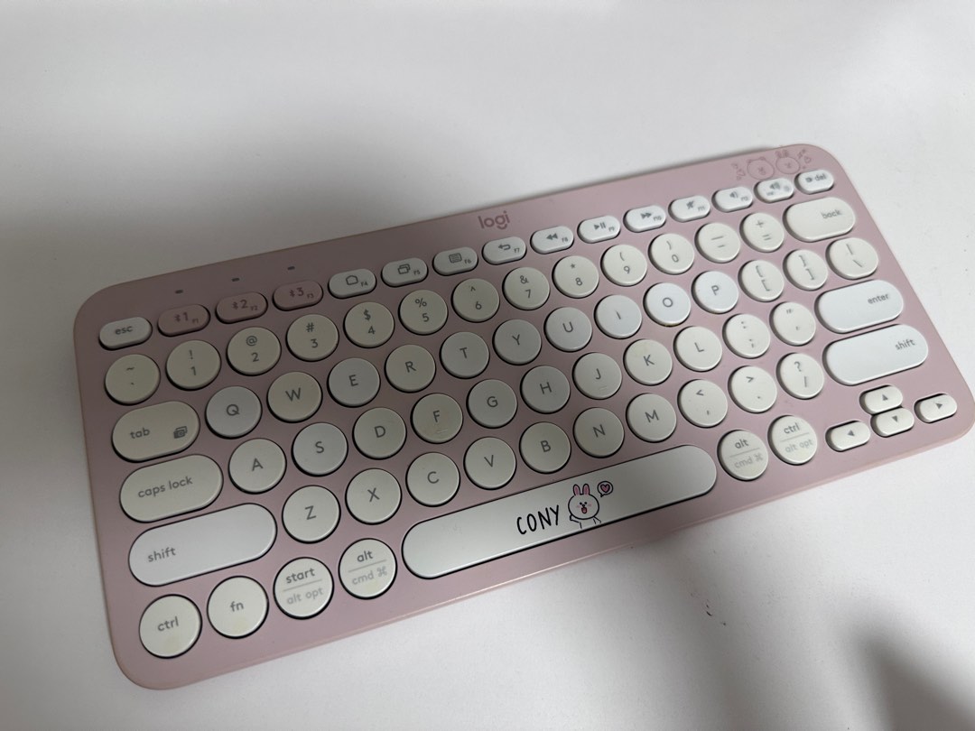 Logitech K380 pink line friends coni rabbit, Computers & Tech, Parts ...