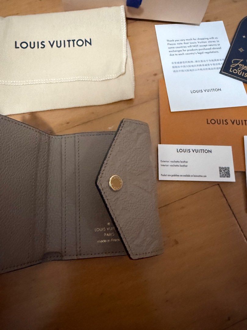 Louis Vuitton Zoe Wallet Monogram Empreinte Leather Tourterelle, Luxury ...