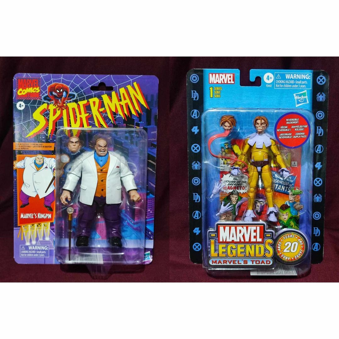 MARVEL LEGENDS - Retro Kingpin Toad Spiderman Venom Carnage Xmen 97 ...