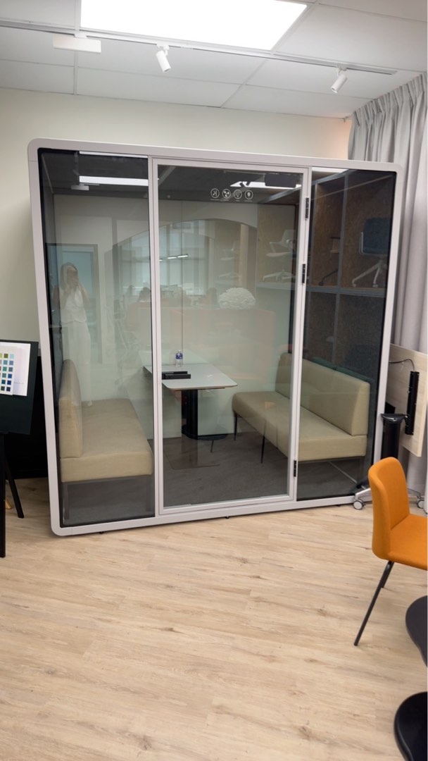 Meeting Pod with Table and Seats, Furniture & Home Living, Furniture ...