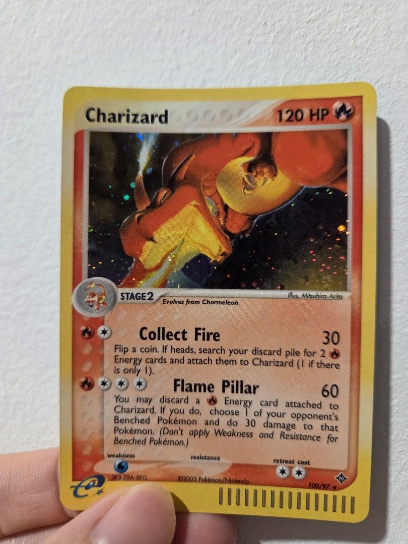 Mega Rare Vintage Charizard Secret Rare Holo (100/97) Pokemon Card ...
