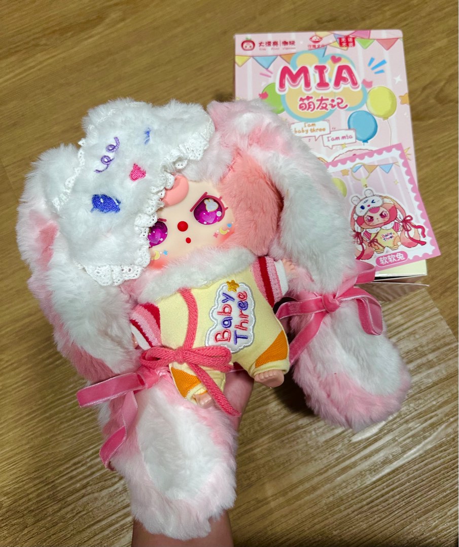 Mia x Baby Three Friends - Bb3 Pink Bunny, Hobbies & Toys, Toys & Games on Carousell
