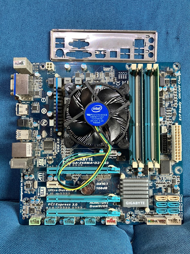 Motherboard with CPU and RAM, Computers & Tech, Parts & Accessories ...