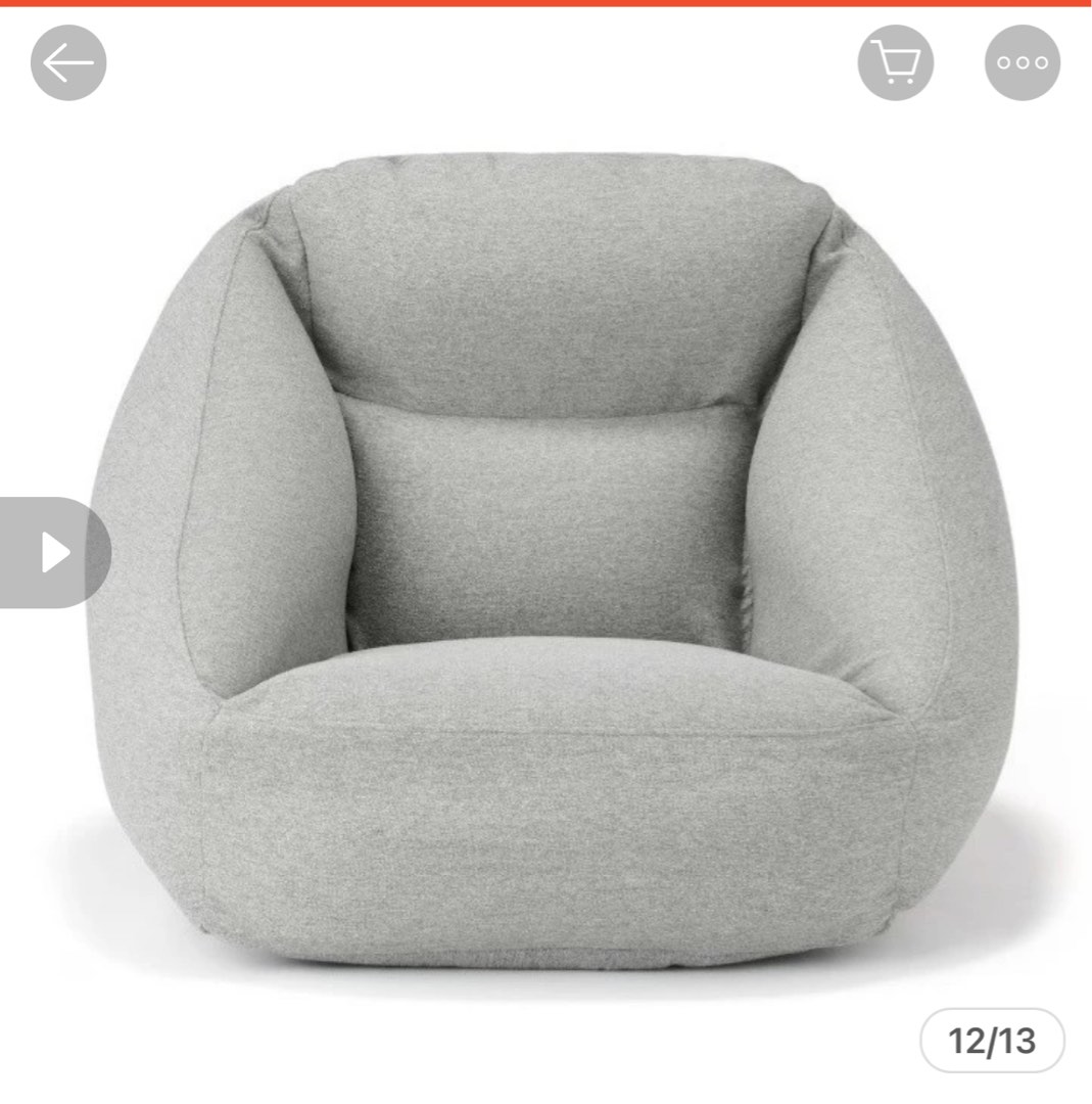 MUJI Inflatable sofa in Grey, Furniture & Home Living, Furniture ...