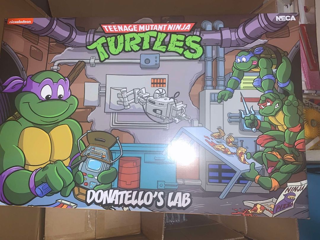 Neca TMNT Teenage Mutant Ninja Turtles Cartoon Donatello's Lab Playset ...