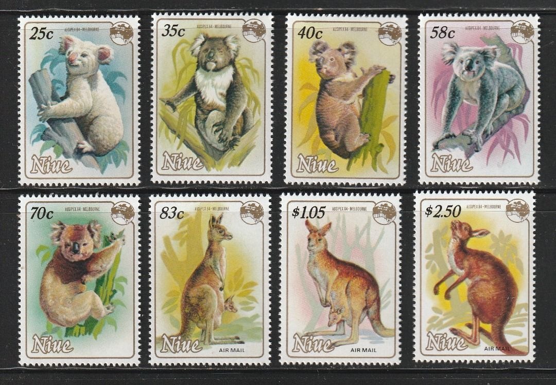 Niue 1985 Australian animals complete set excluding MS MNH, 2017 SCV ...