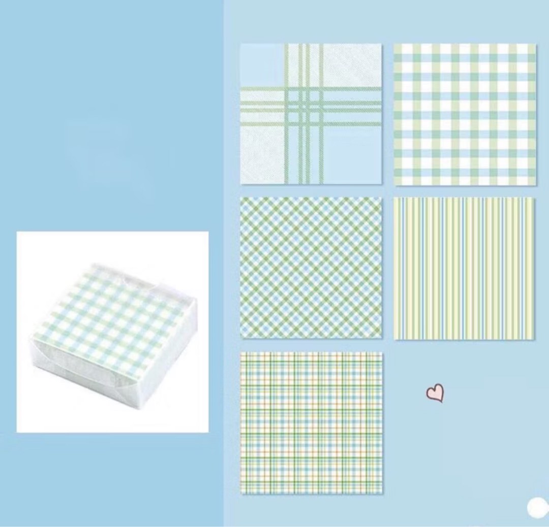 Non-Sticky GRID Series Memo Pad 200 sheets / Mini Cute Aesthetic ...