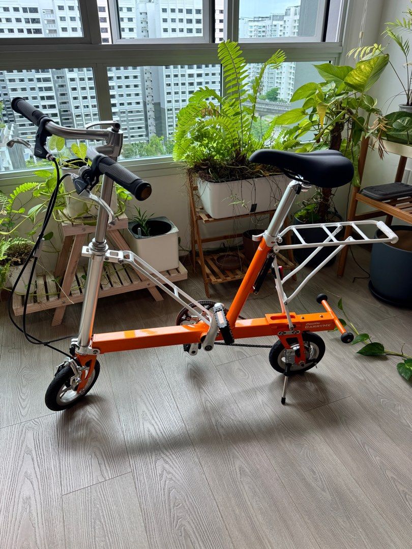 Pacific Cycle | CarryMe Folding Bicycle with Rear Rack | Orange Colour ...