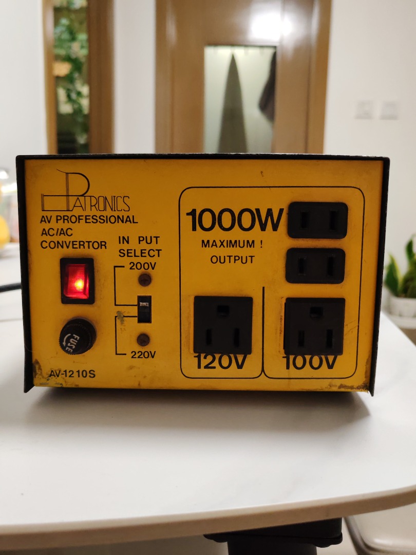 PATRONICS AV PROFESSIONAL AC/AC CONVERTOR MODEL AV-1210S 1000W, 音響器材 ...