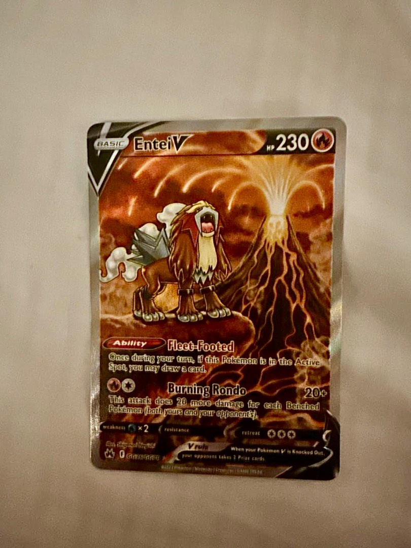 (gradeable)Pokemon Entei V (#GG36) Crown Zenith card (gradeable ...