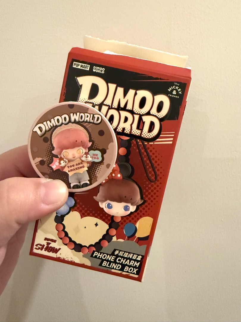 POP MART Dimoo World Phone Charm, Hobbies & Toys, Toys & Games on Carousell