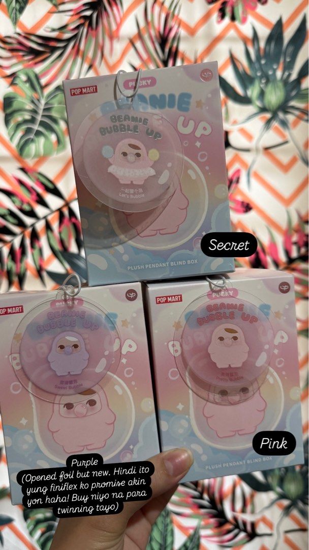 POPMART PUCKY BEANIE BUBBLE UP Lets Bubble Secret Plush Pendant Blind ...