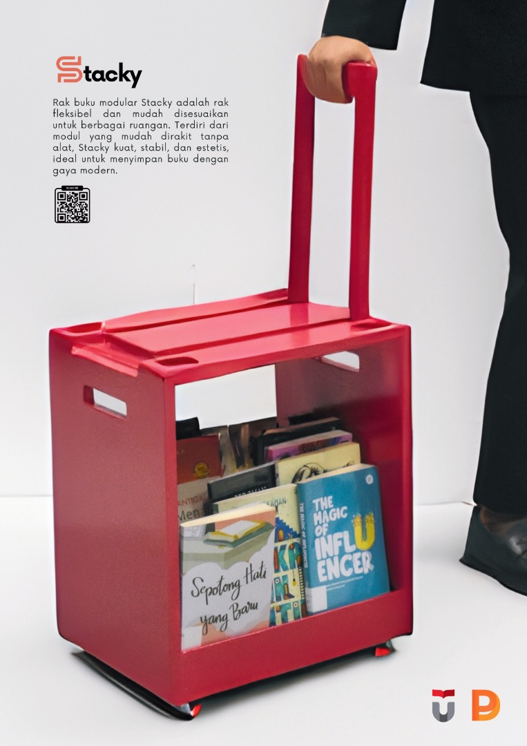 Rak Buku Anak Modular Berbentuk Koper Berwarna-warni, Perabotan Rumah ...