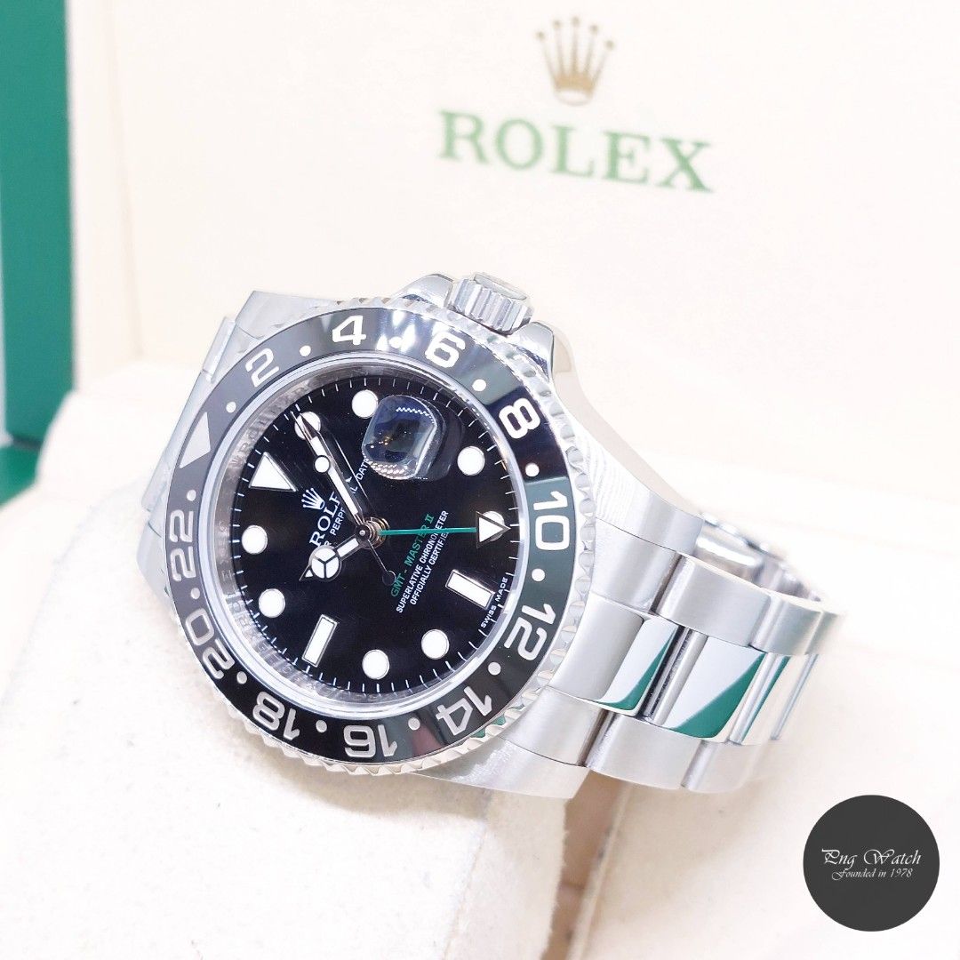 Rolex 40mm Oyster Perpetual Ceramic Bezel Black Dial GMT Master 2 REF ...