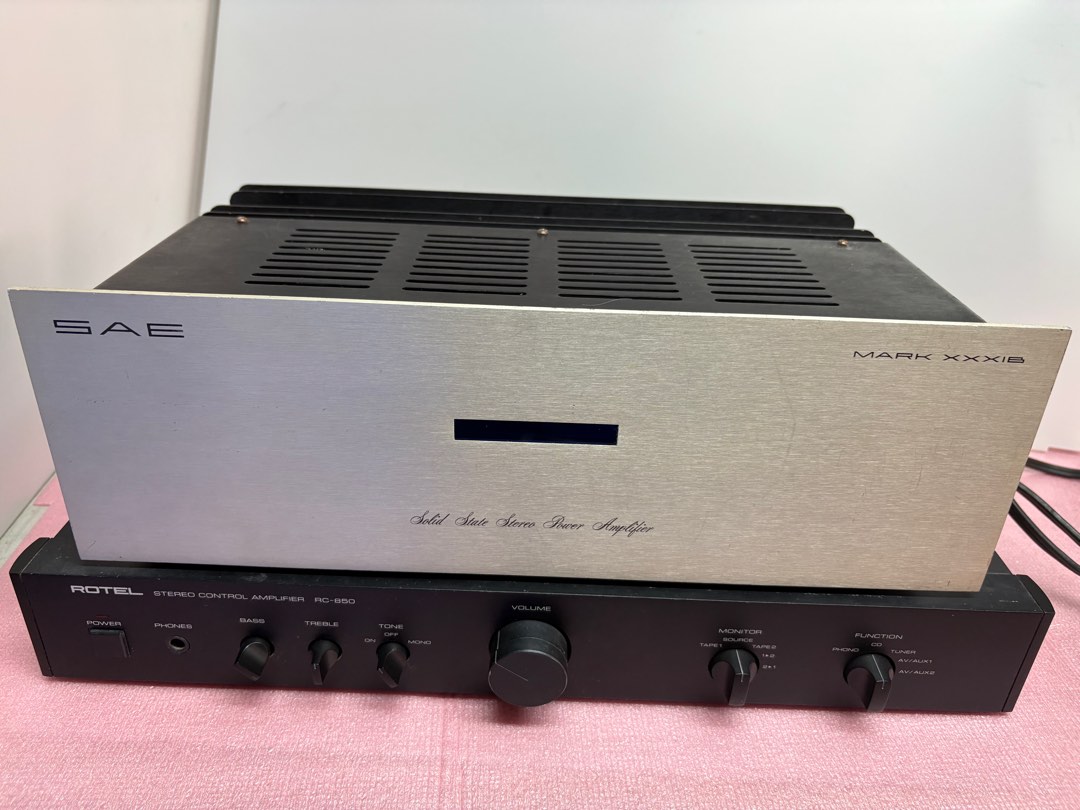 SAE power amp/Rotel pre amp, Audio, Soundbars, Speakers & Amplifiers on Carousell