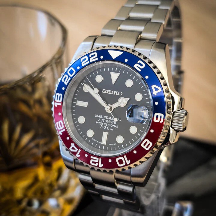 Seiko Mod Submariner Pepsi NH35 Automatic, Fesyen Pria, Jam Tangan di Carousell