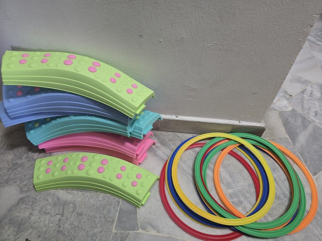 Sensory training walking balance board and ring hopscotch jumping ...
