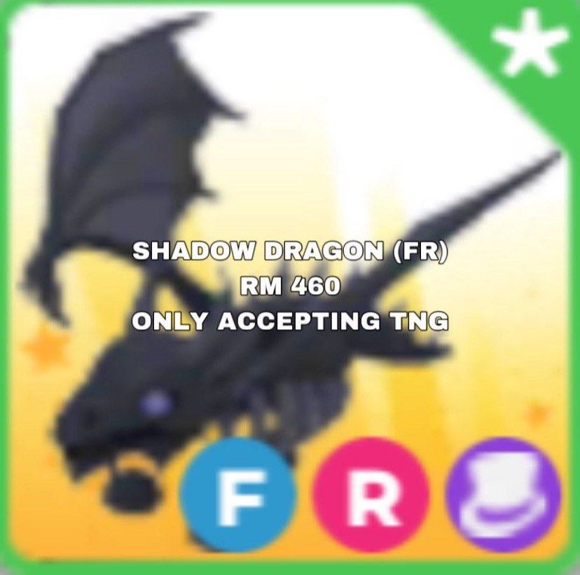 Shadow Dragon (Roblox : Adopt me), Video Gaming, Gaming Accessories, In ...