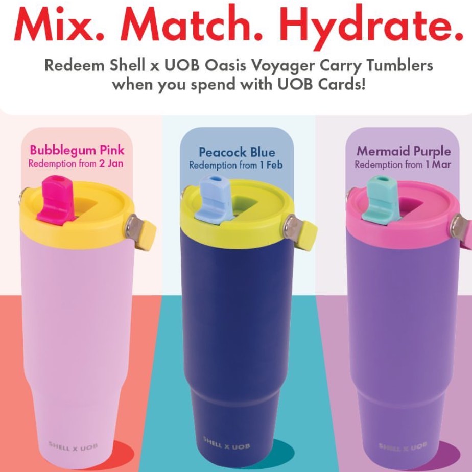 Shell x UOB tumbler, Furniture & Home Living, Kitchenware & Tableware ...