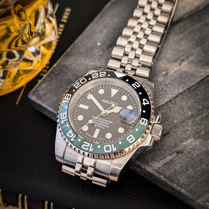 Shirojira Seiko Mod Sprite NH35 Automatic, Fesyen Pria, Jam Tangan di ...