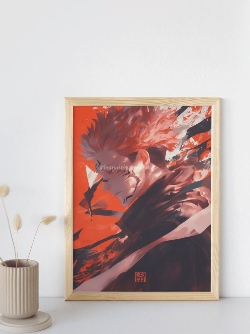 Sukuna Metal Print | HD Anime Wall Art | Premium Metal Poster | Jujutsu ...