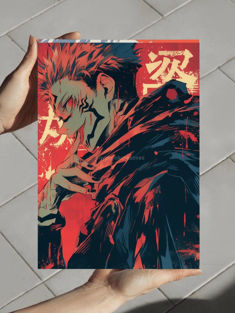 Sukuna Metal Print | HD Anime Wall Art | Premium Metal Poster | Jujutsu ...