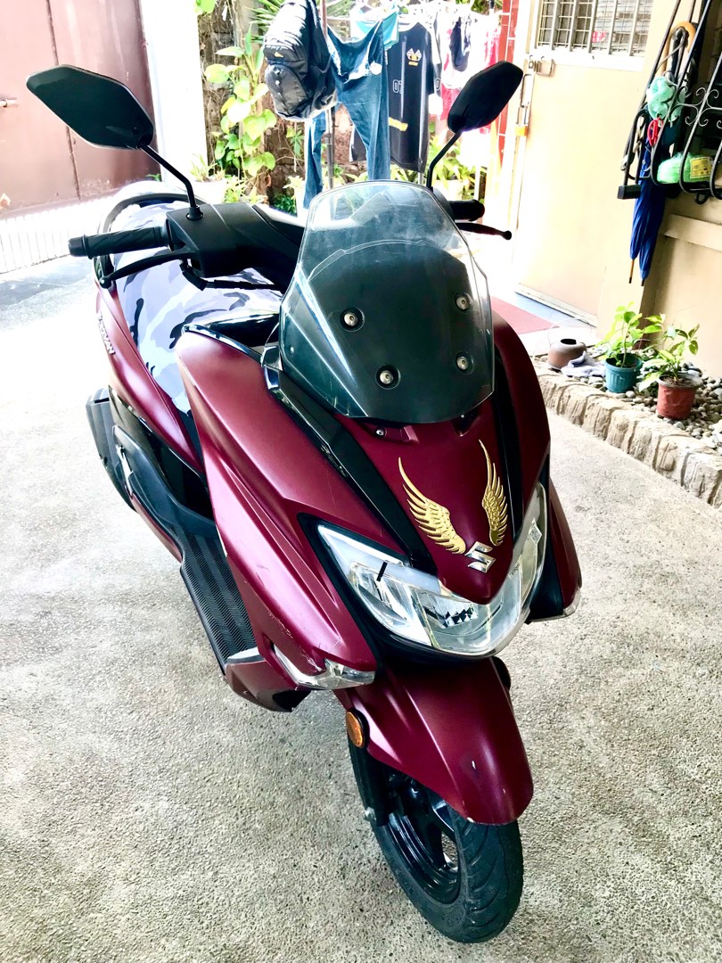 Suzuki Burgman V2, Motorbikes, Motorbikes for Sale on Carousell