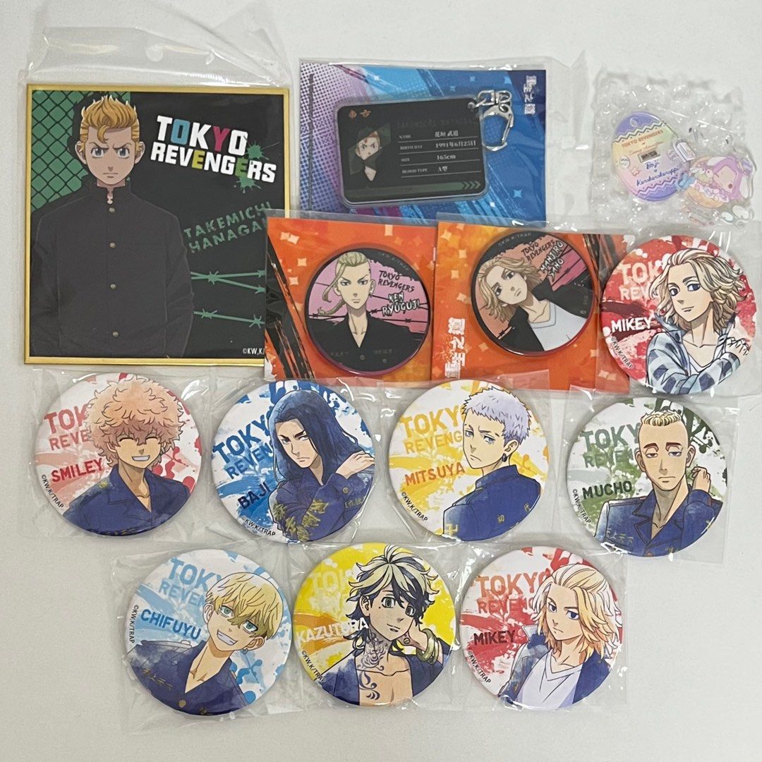 tokyo revengers assorted merch (shikishi badges keychains acrylic ...