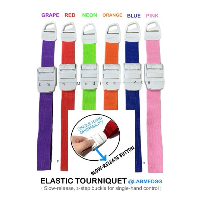 Tourniquet Bands (Elastic Buckle) by Labman Medical, READY STOCK IN SG ...