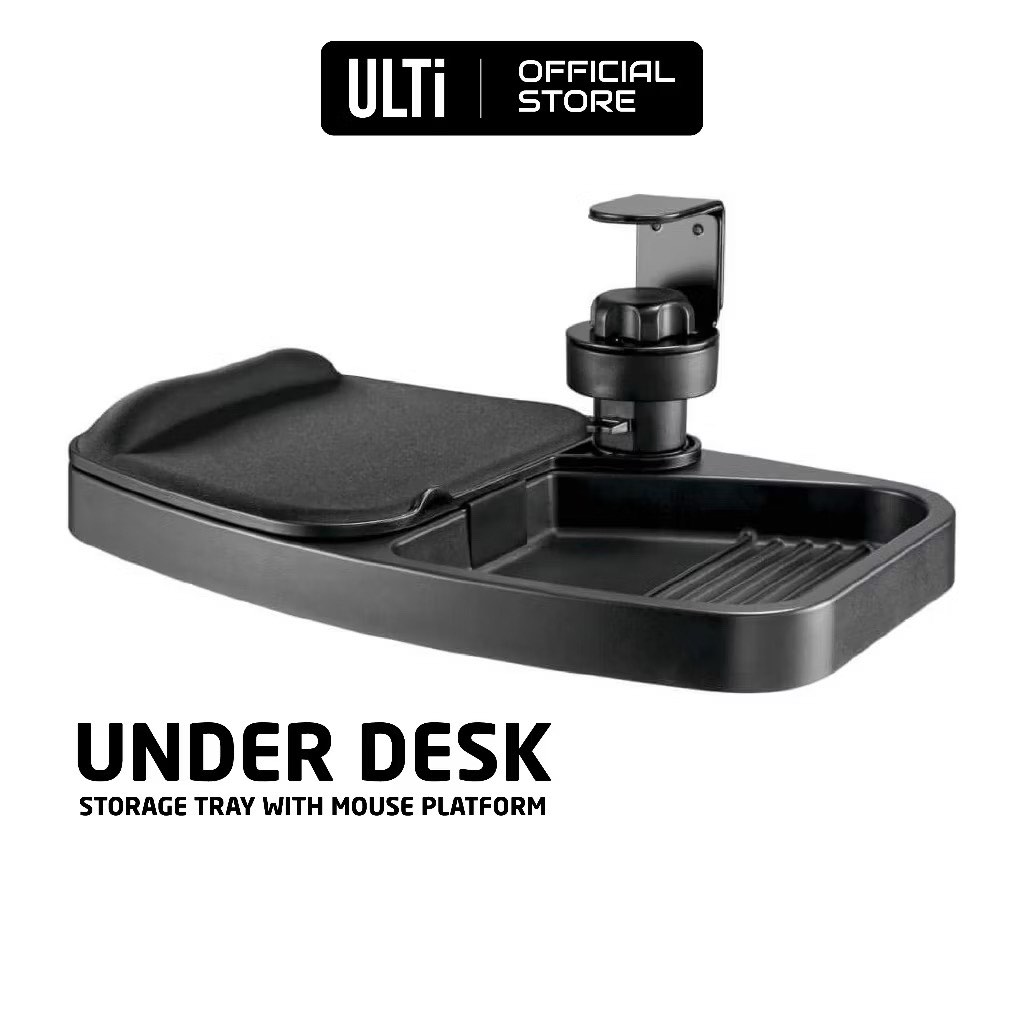 ULTi Clamp-on Storage Tray, Under Desk Drawer with Mouse Pad & Wrist ...