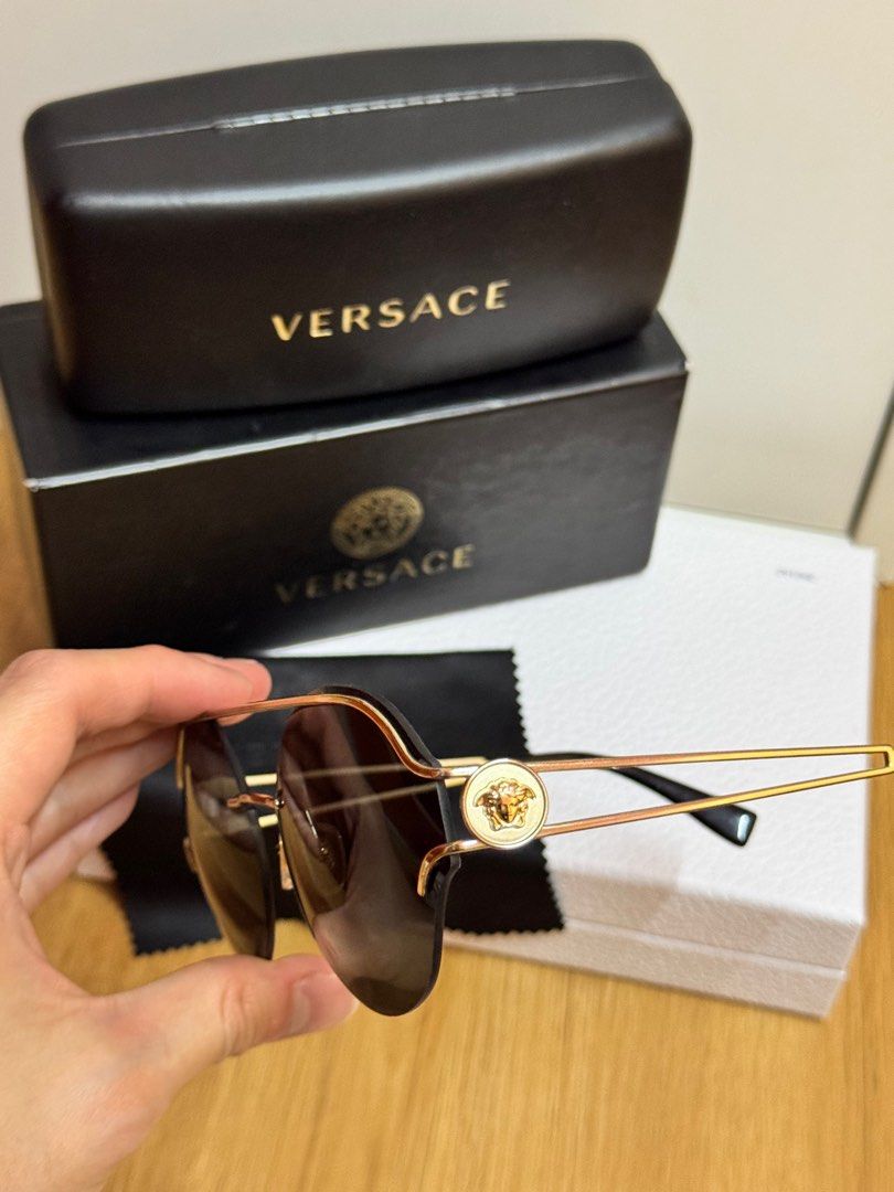 VERSACE MEDUSA RIMLESS SUNGLASSES, Luxury, Accessories on Carousell